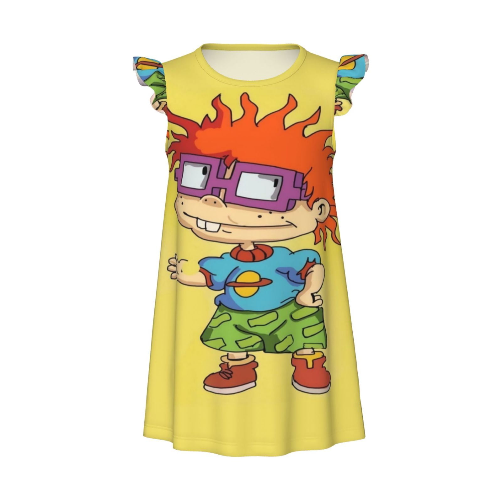 Rugrats Little Girls Nightgowns Soft Flutter Sleeve Night Dress Pajamas ...