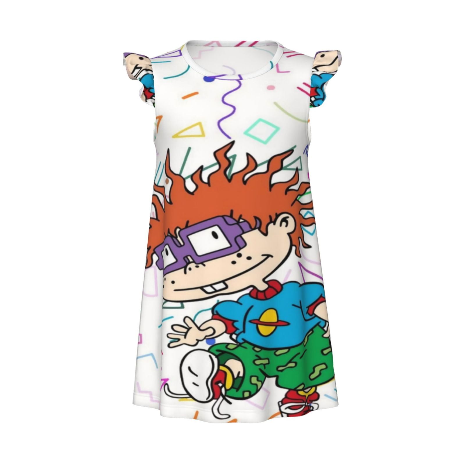 Rugrats Little Girls Nightgowns Soft Flutter Sleeve Night Dress Pajamas ...