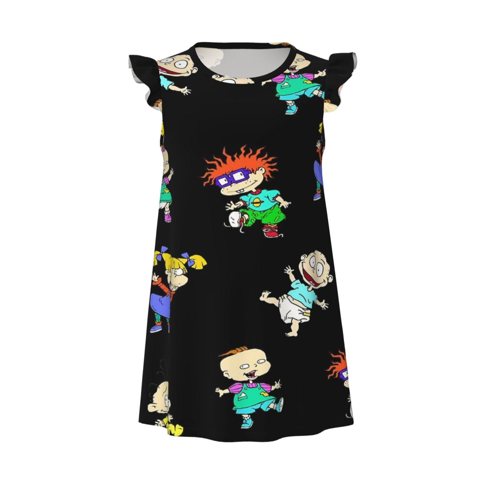 Rugrats Little Girls Nightgowns Soft Flutter Sleeve Night Dress Pajamas ...