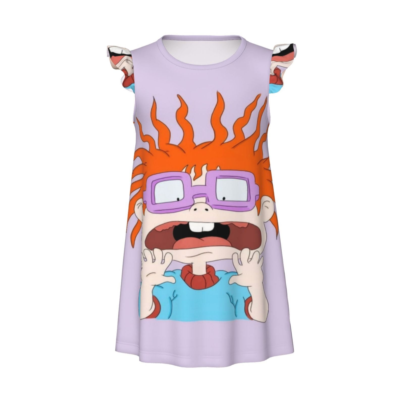 Rugrats Little Girls Nightgowns Soft Flutter Sleeve Night Dress Pajamas ...