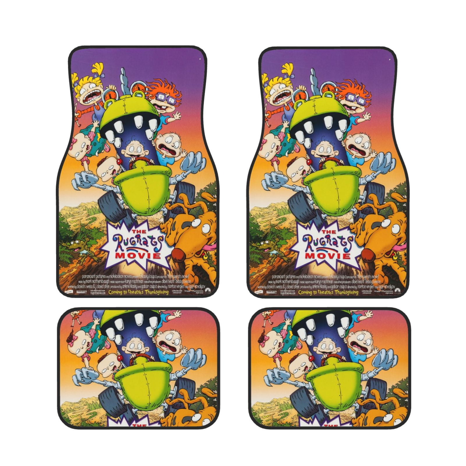 Rugrats Movie Car Floor Mat Set 4-Piece Front/Rear Auto Foot Mats ...