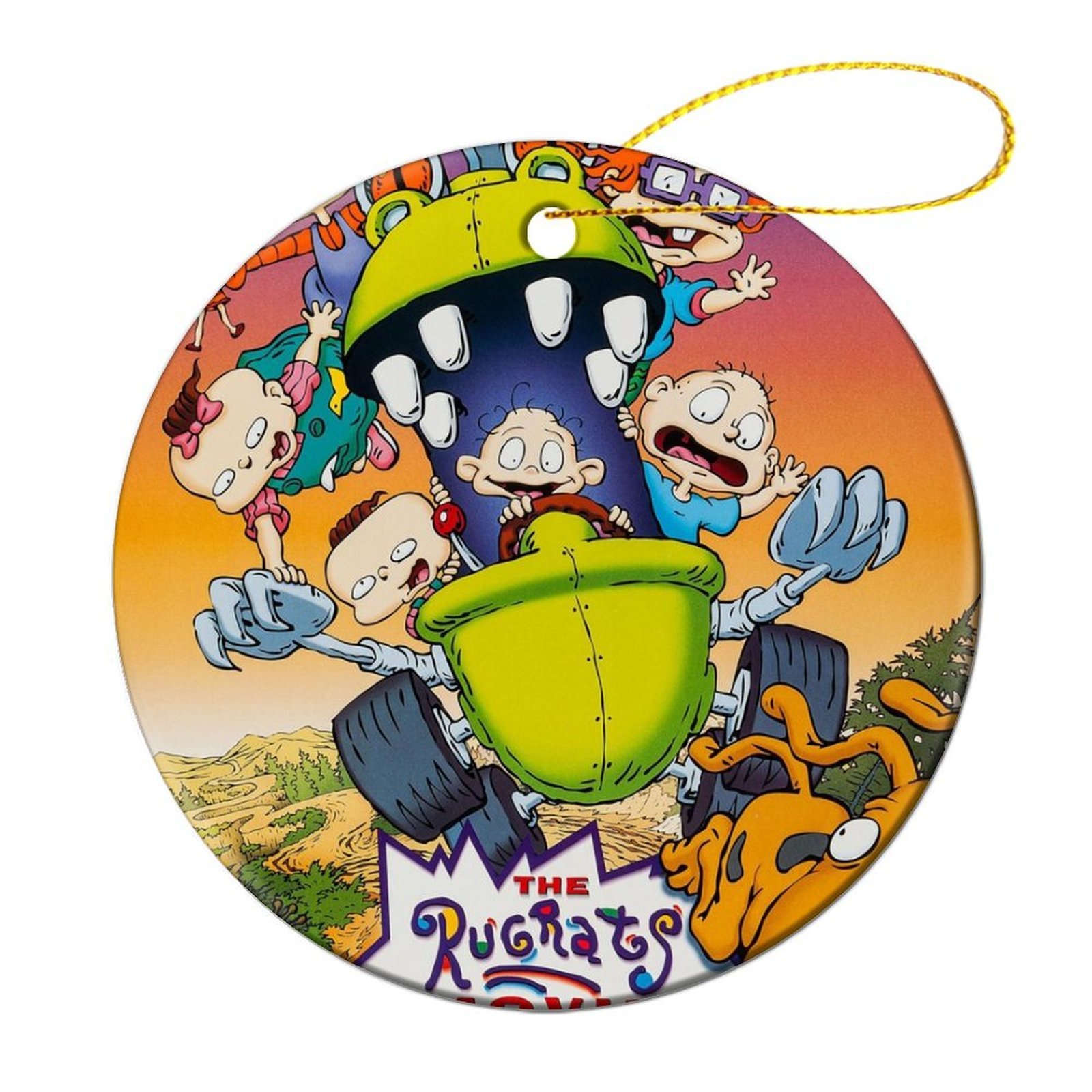 Rugrats Movie Round Christmas Tree Hanging Decor Ceramic Xmas Ornaments ...