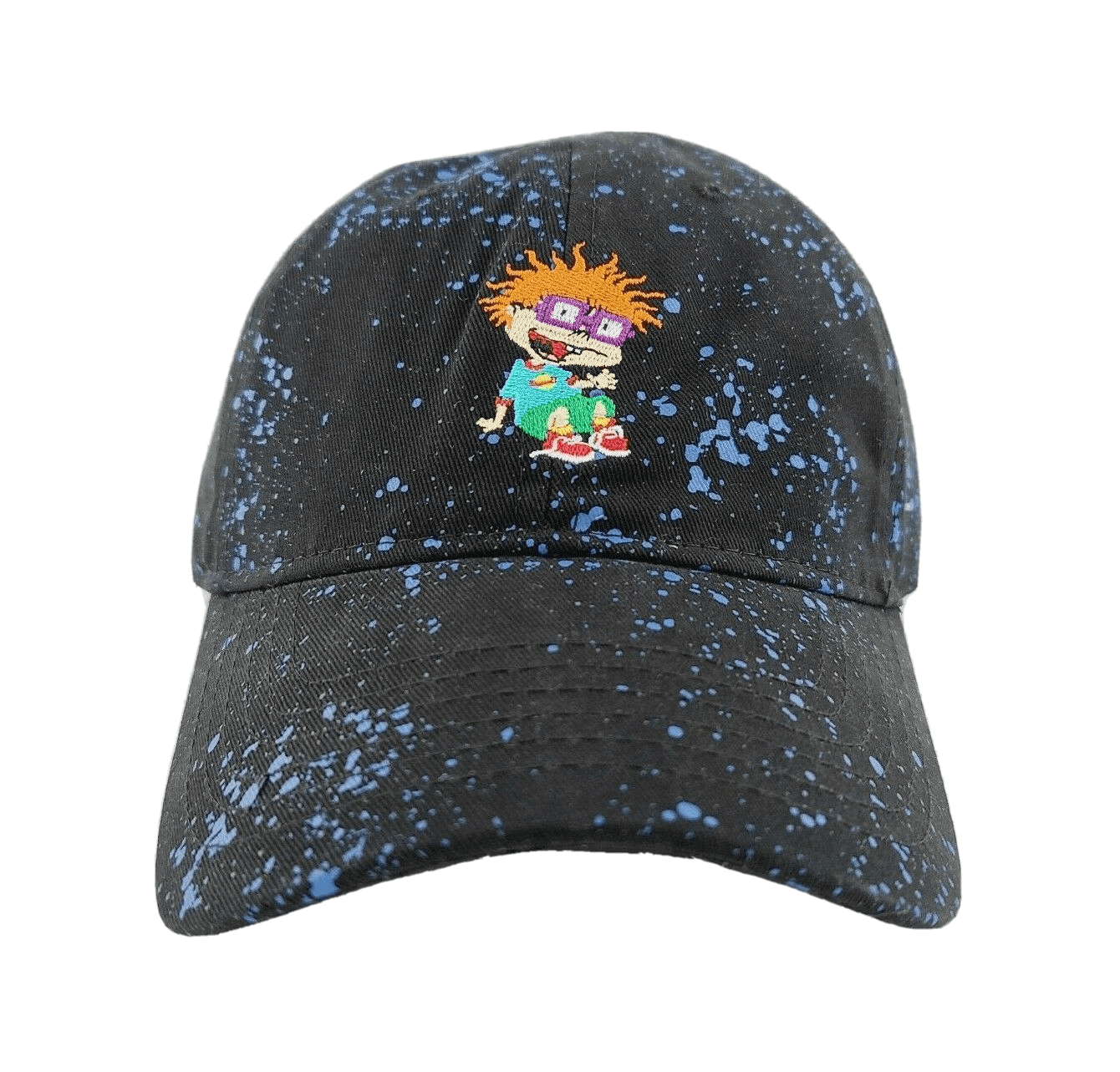 Rugrats Nickelodeon Chuckie Finster Cartoon Black Speckled Baseball Hat ...