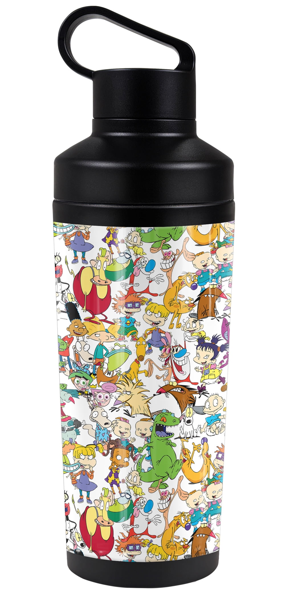 Rugrats Official Nick 90'S Collage 18 oz Insulated Water Bottle, Leak ...