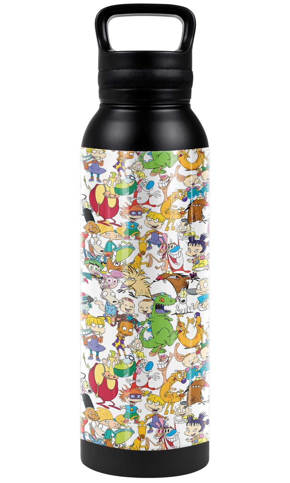 Rugrats Official Nick 90'S Collage 24 oz Insulated Canteen Water Bottle ...