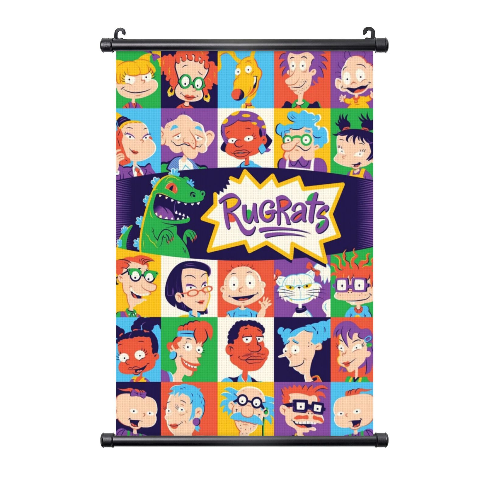 Rugrats Poster Aesthetic Canvas PVC Shaft Wall Art Hanging Hanger Frame ...