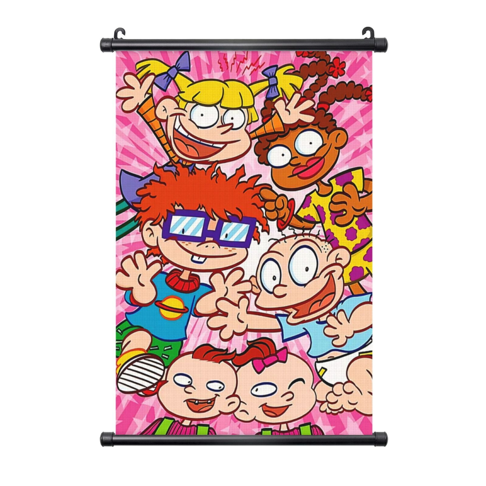 Rugrats Poster Aesthetic Canvas PVC Shaft Wall Art Hanging Hanger Frame ...