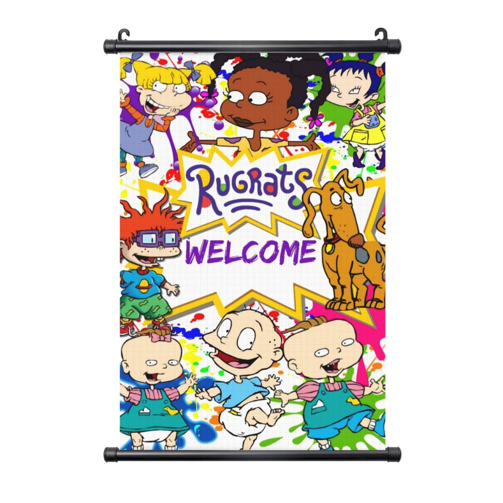 Rugrats Poster Aesthetic Canvas PVC Shaft Wall Art Hanging Hanger Frame ...