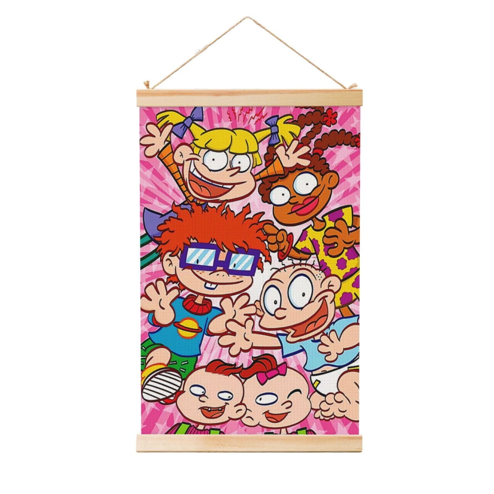 Rugrats Poster Aesthetic Canvas Wooden Shaft Wall Art Hanging Hanger ...