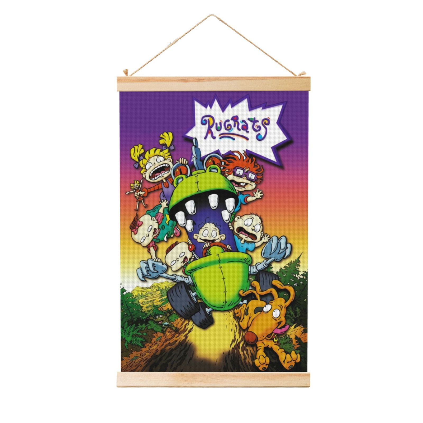 Rugrats Poster Aesthetic Canvas Wooden Shaft Wall Art Hanging Hanger ...