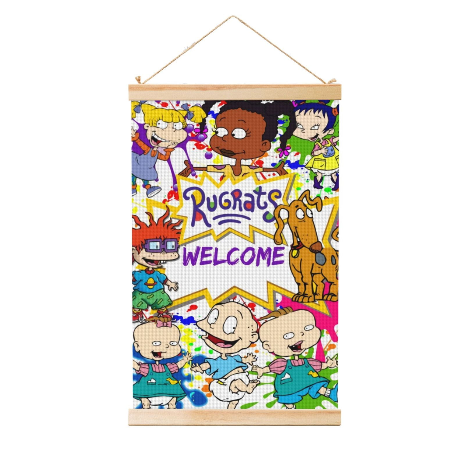 Rugrats Poster Aesthetic Canvas Wooden Shaft Wall Art Hanging Hanger ...