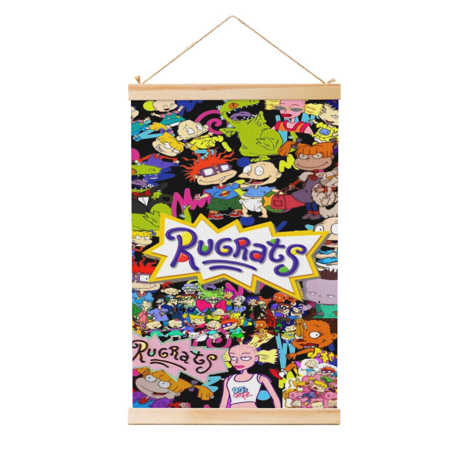 Rugrats Poster Aesthetic Canvas Wooden Shaft Wall Art Hanging Hanger ...