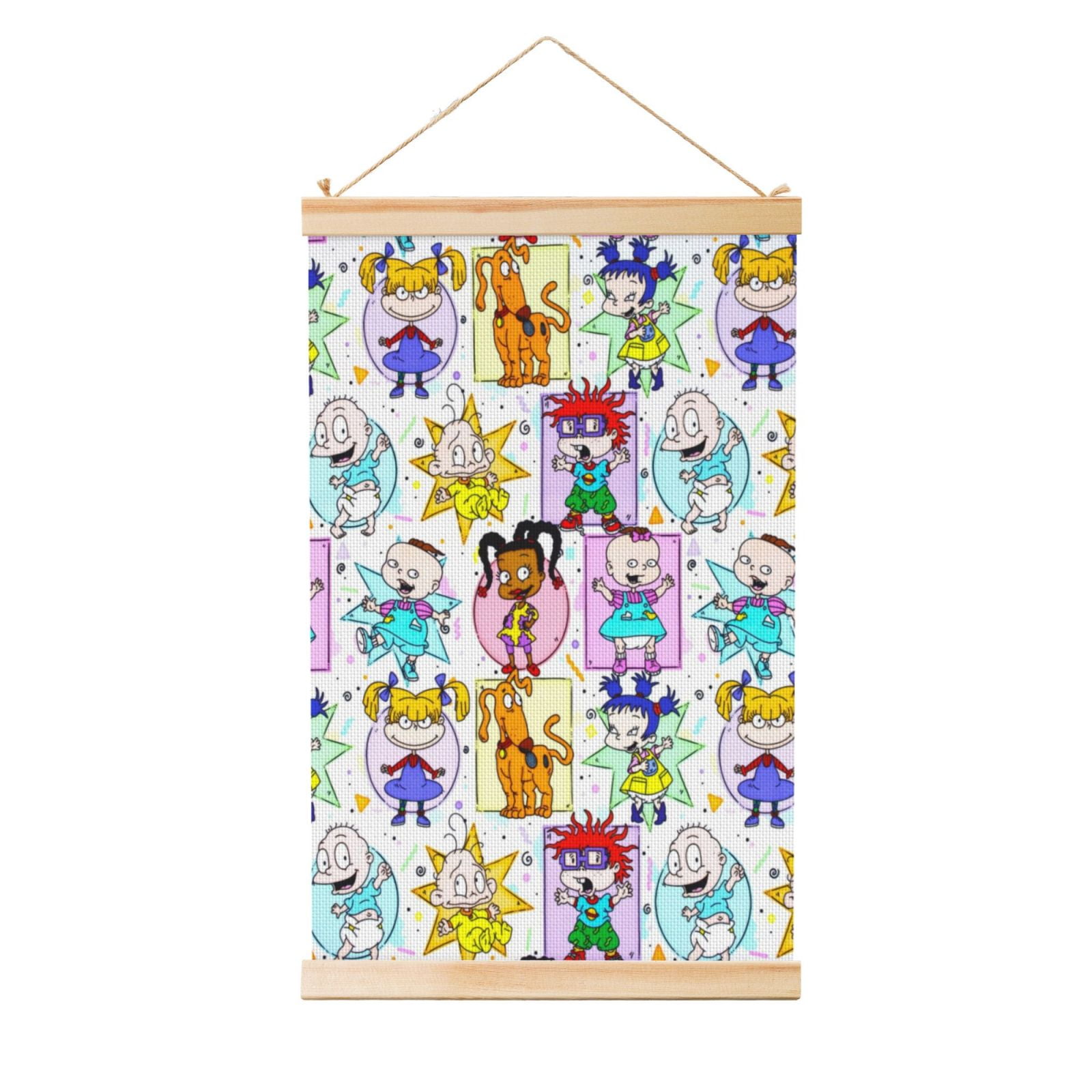 Rugrats Poster Aesthetic Canvas Wooden Shaft Wall Art Hanging Hanger ...