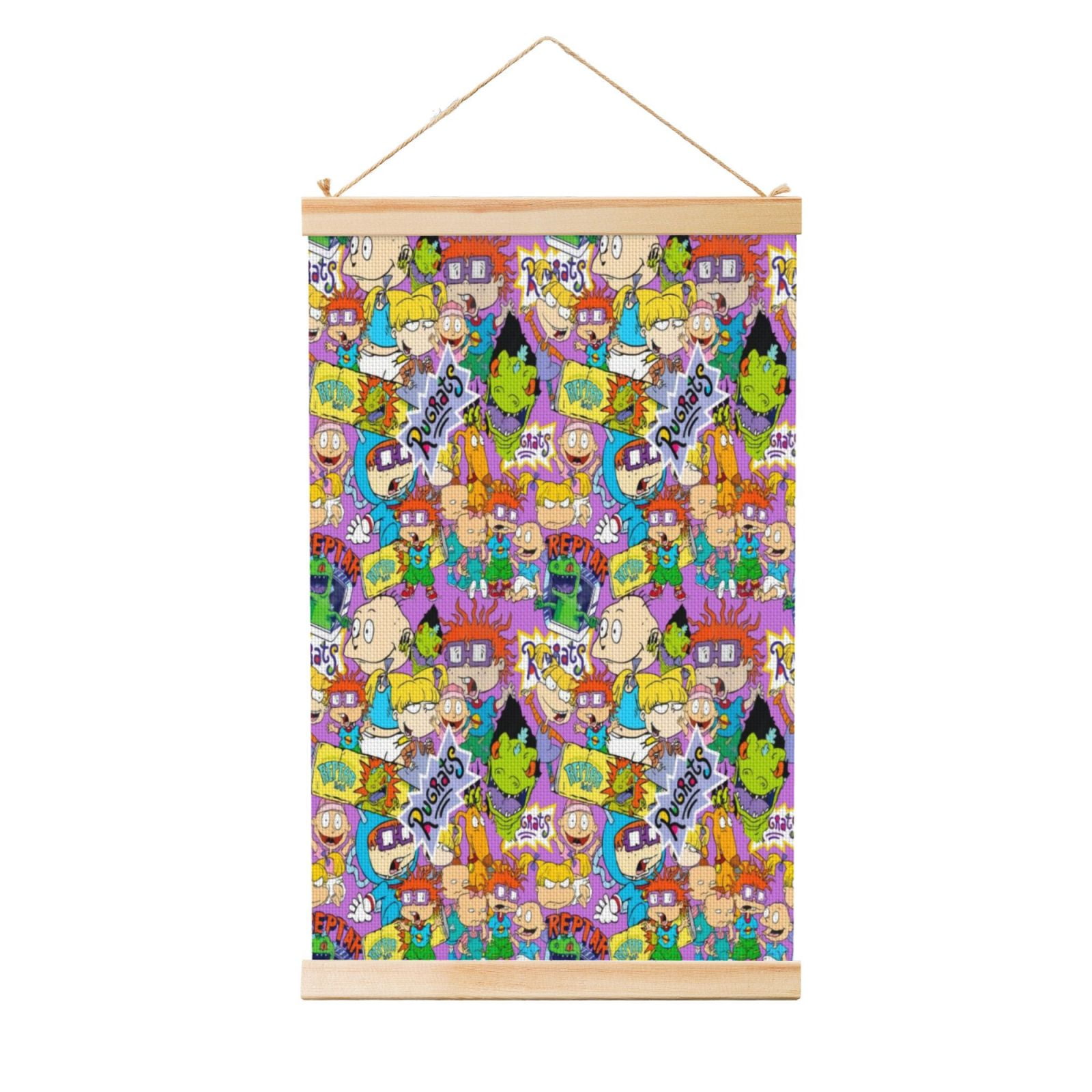 Rugrats Poster Aesthetic Canvas Wooden Shaft Wall Art Hanging Hanger ...