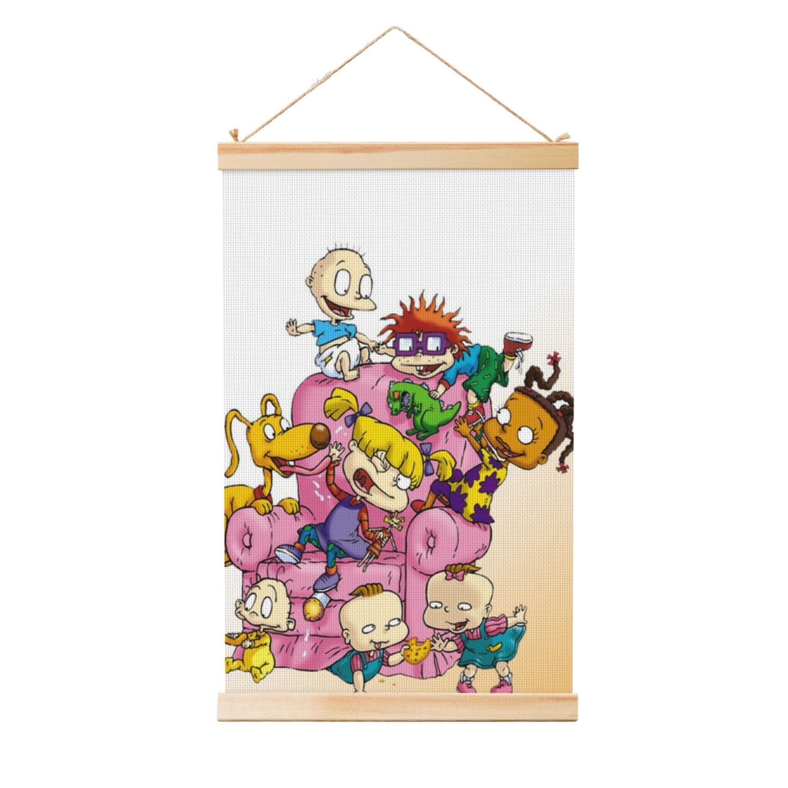 Rugrats Poster Aesthetic Canvas Wooden Shaft Wall Art Hanging Hanger ...