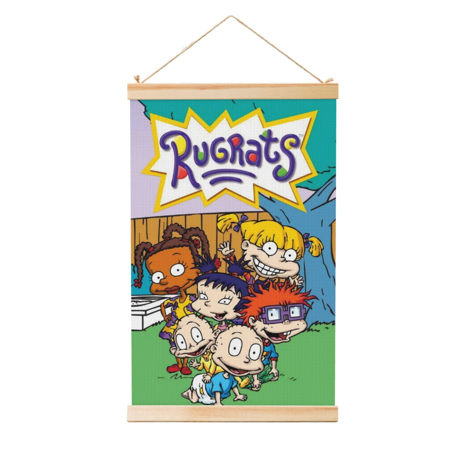 Rugrats Poster Aesthetic Canvas Wooden Shaft Wall Art Hanging Hanger ...