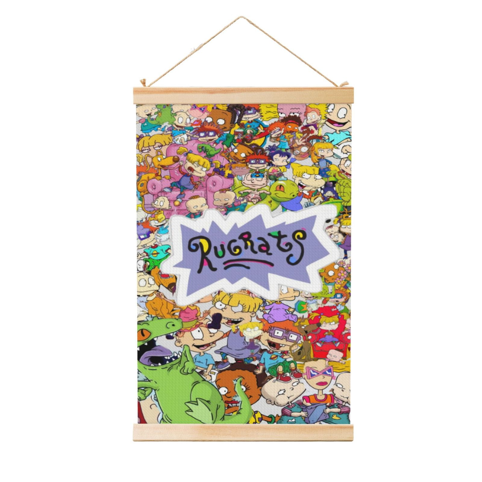 Rugrats Poster Aesthetic Canvas Wooden Shaft Wall Art Hanging Hanger ...