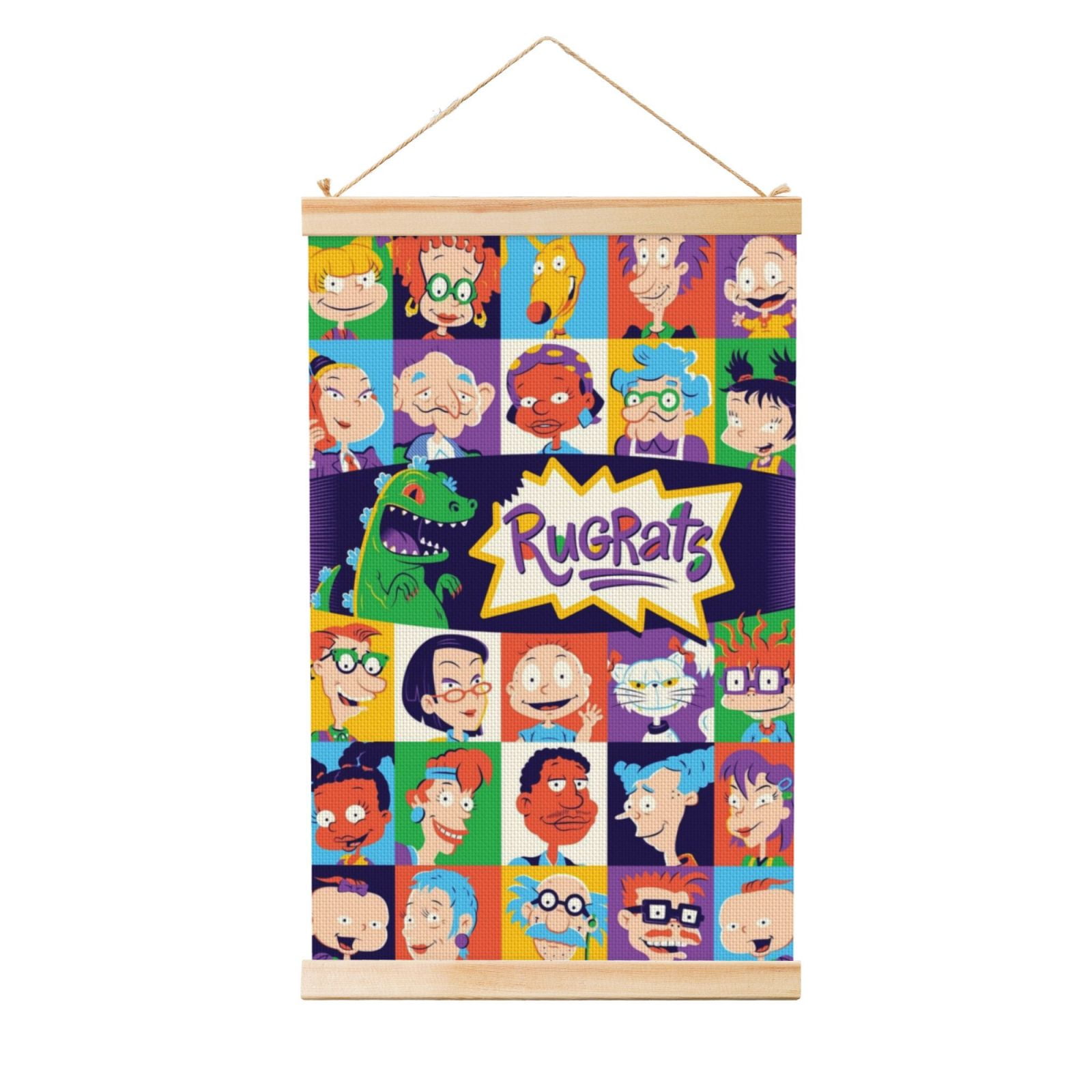 Rugrats Poster Aesthetic Canvas Wooden Shaft Wall Art Hanging Hanger ...
