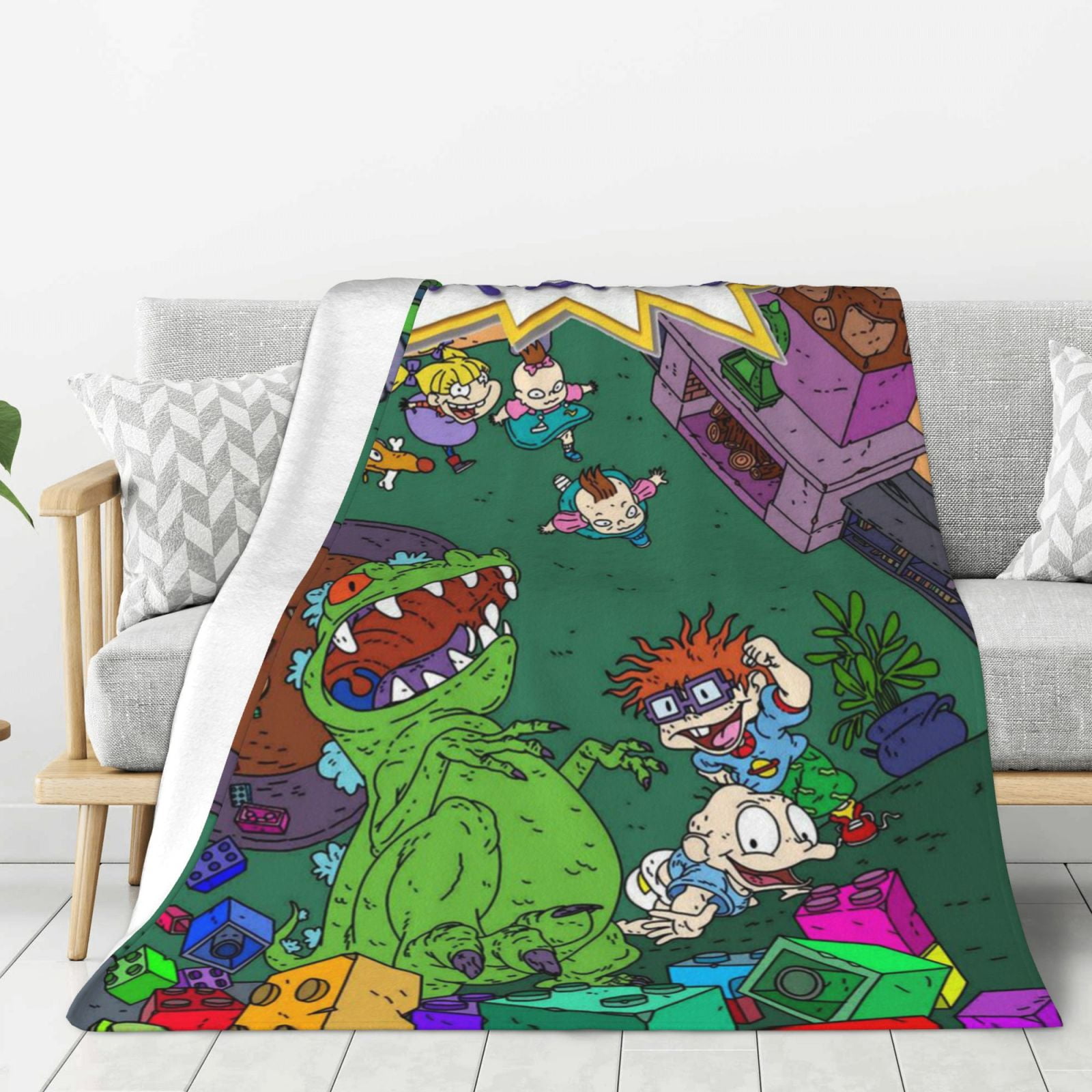 Rugrats Poster Blanket Cozy Soft Fleece Flannel Bed Blanket All Season ...