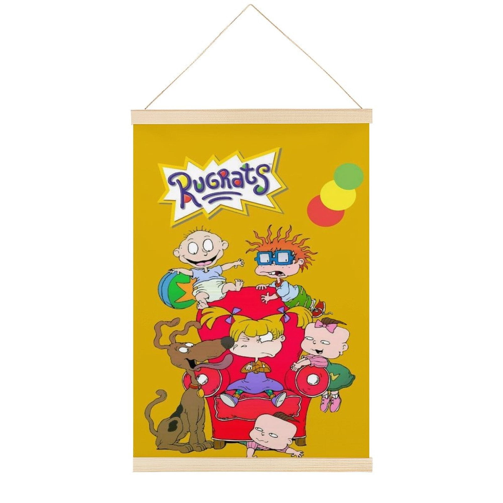 Rugrats Poster Wall Fabric Decor Hanging Paintings Wood Frame Magnetic ...