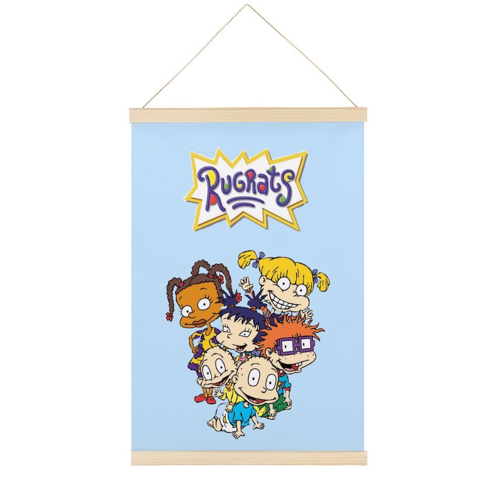 Rugrats Poster Wall Fabric Decor Hanging Paintings Wood Frame Magnetic ...