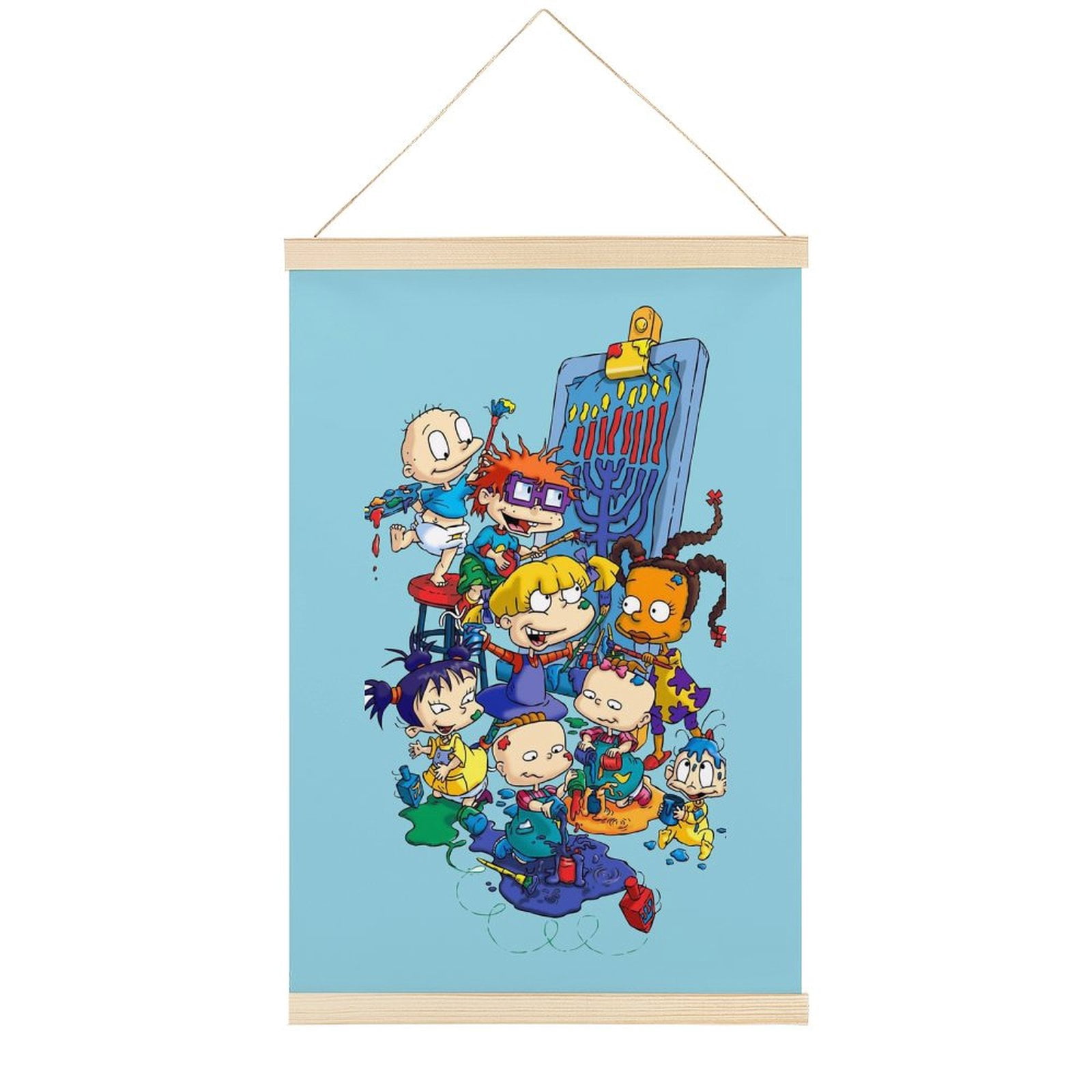 Rugrats Poster Wall Fabric Decor Hanging Paintings Wood Frame Magnetic ...