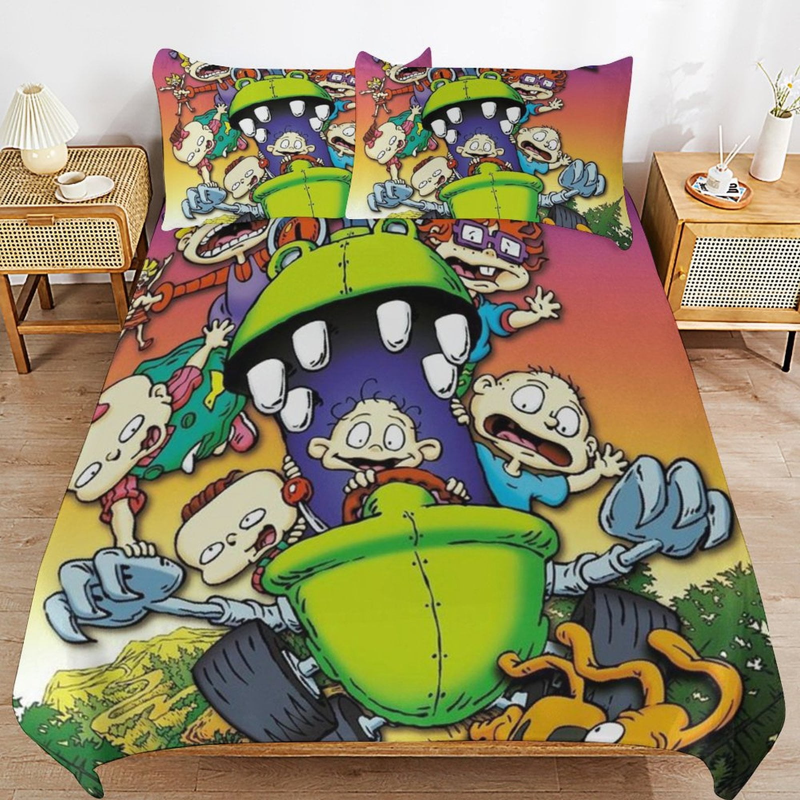 Rugrats Printing Bedding Sets Decorative 3 Pieces Bedding Set(1 Duvet ...