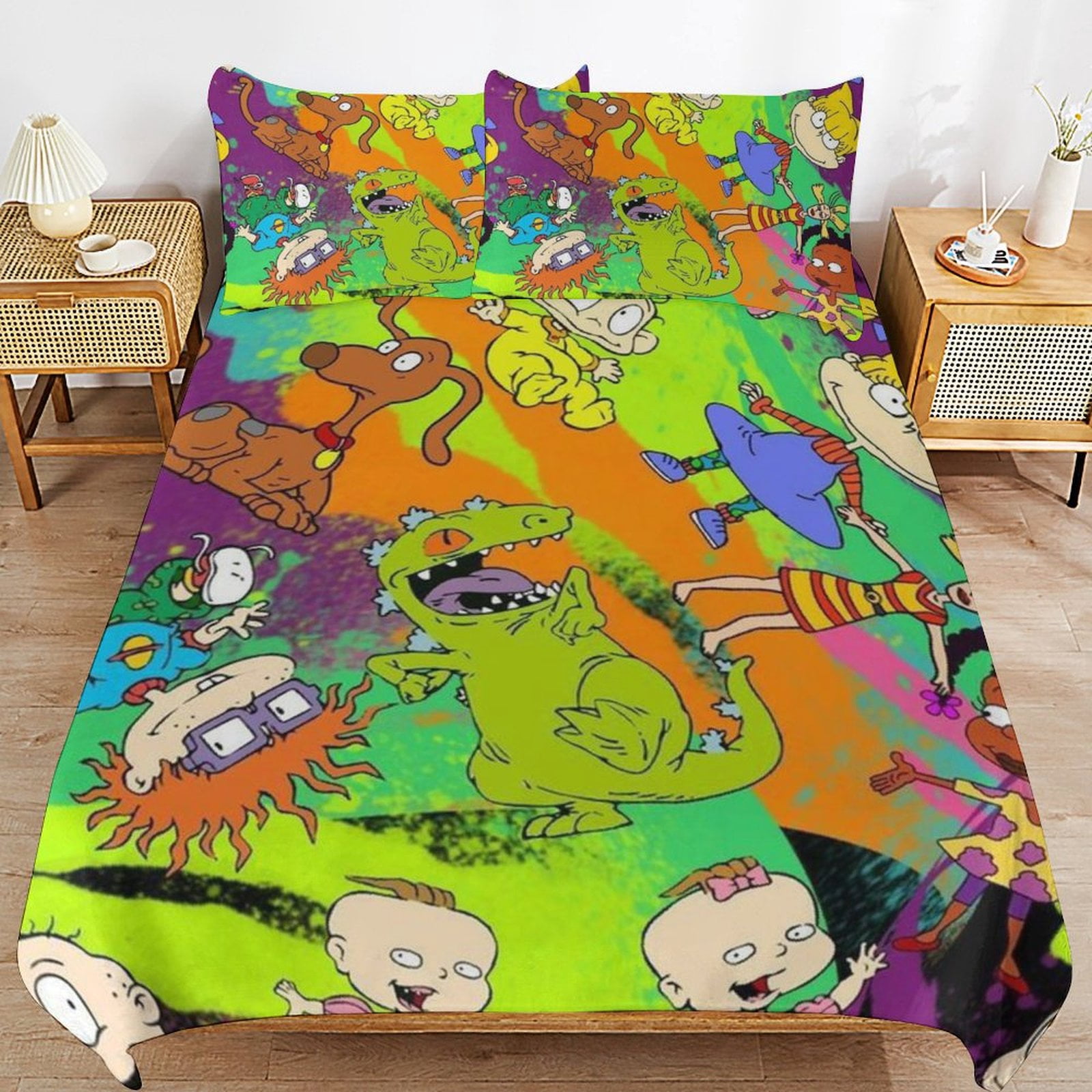 Rugrats Printing Bedding Sets Decorative 3 Pieces Bedding Set(1 Duvet ...