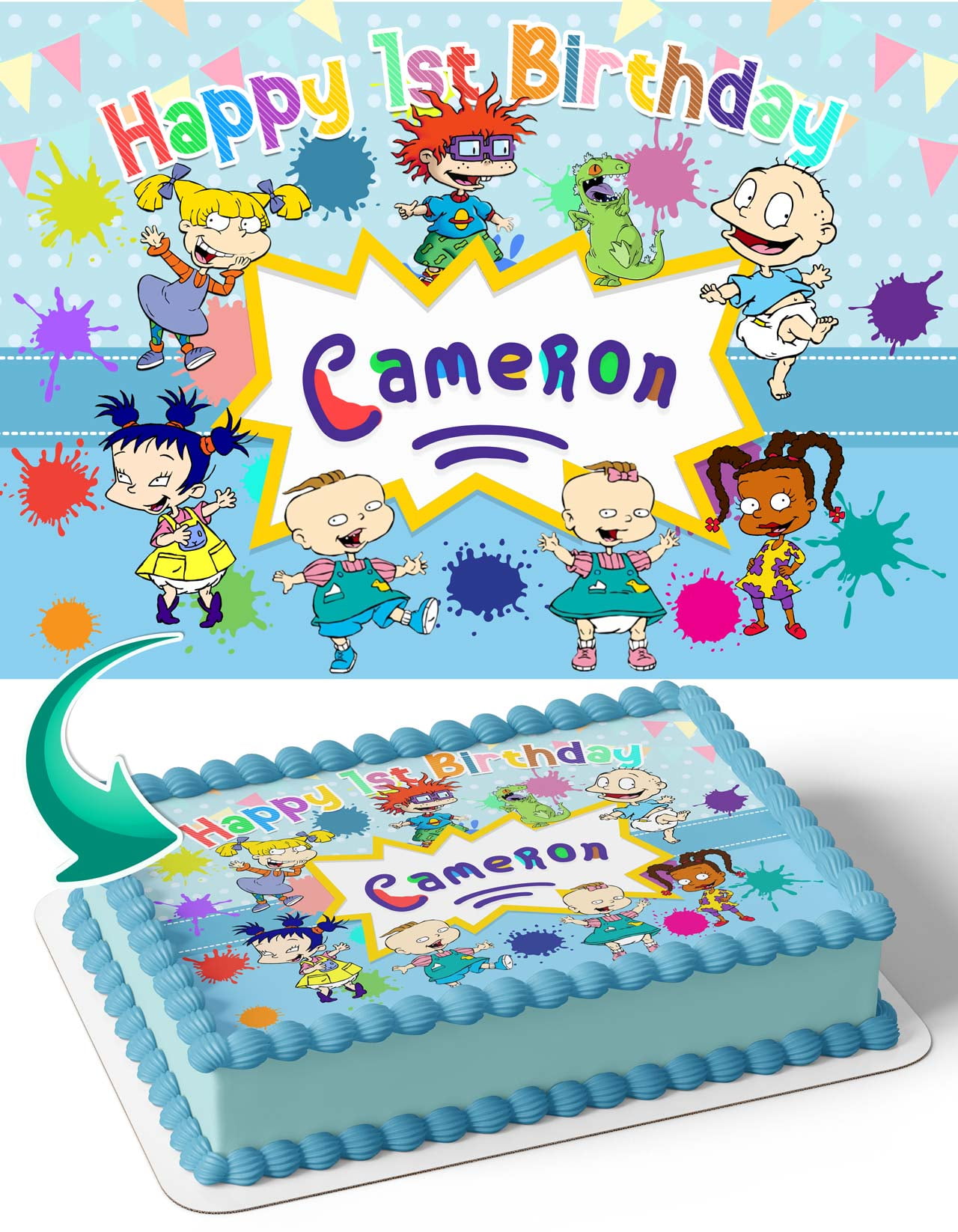 Rugrats RG Edible Image Cake Topper Personalized Birthday Sheet Decal ...