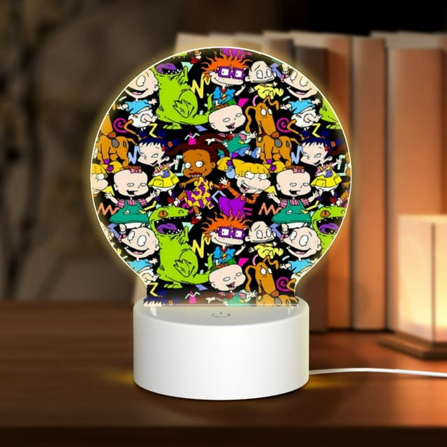 Rugrats Round Acrylic Night Light USB Cable LED Lamp Base with Touch ...