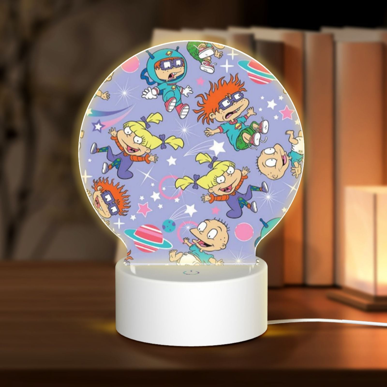 Rugrats Round Acrylic Night Light USB Cable LED Lamp Base with Touch ...