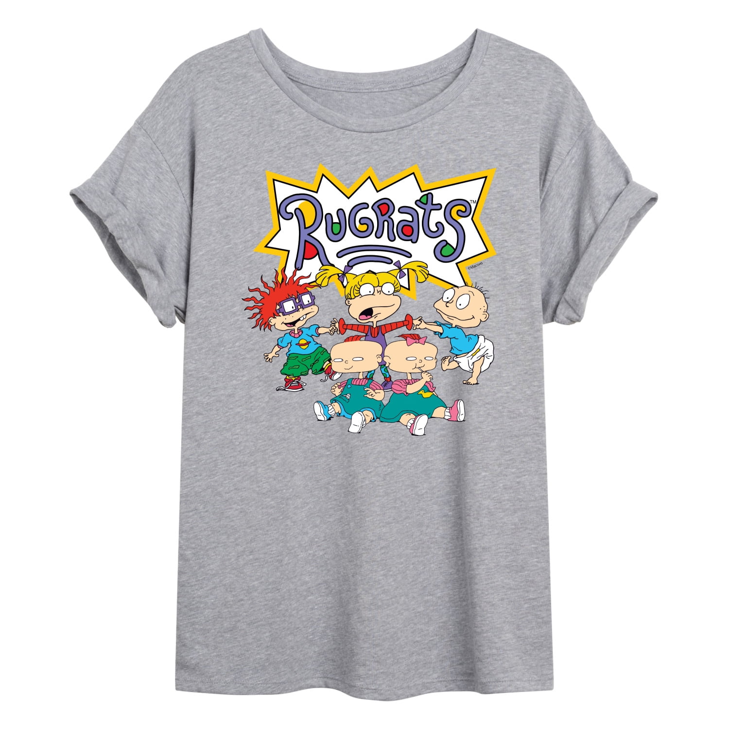Rugrats - Rugrat Group Shot - Juniors Ideal Flowy Muscle T-Shirt ...