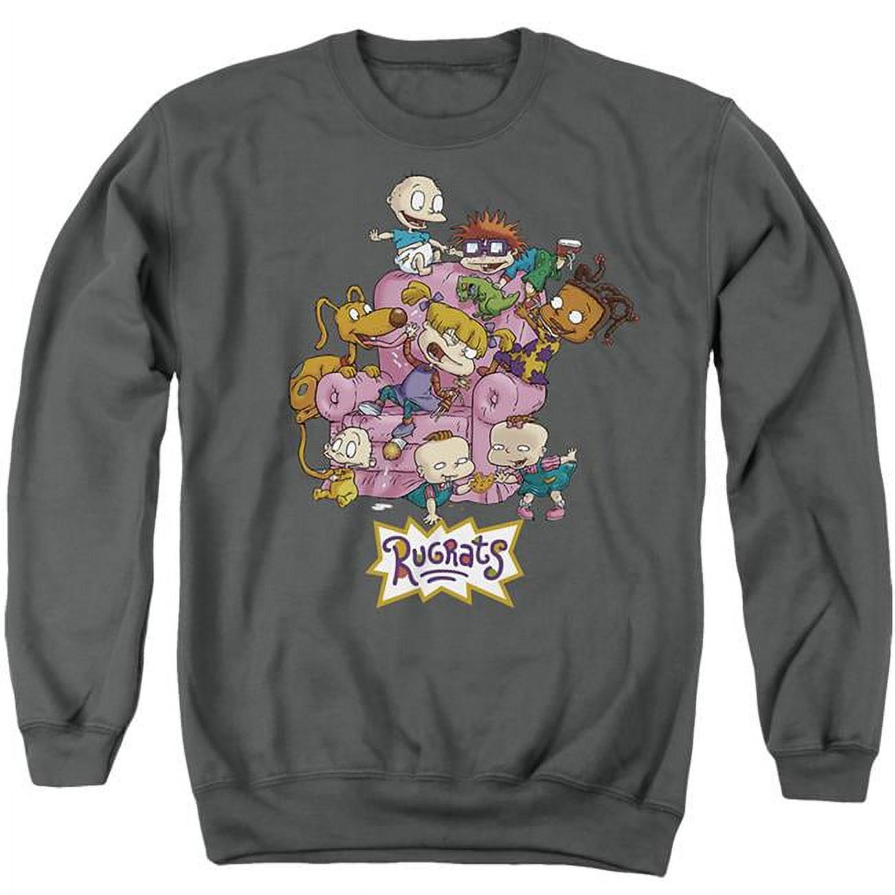 Rugrats & Rugrats Chair-Adult Crewneck Sweatshirt, Charcoal - Medium ...