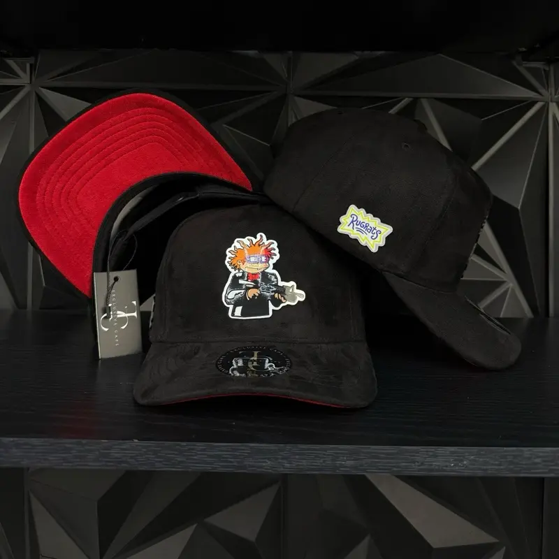 Rugrats Scarface SnapBack hat-black/red suede - Walmart.com