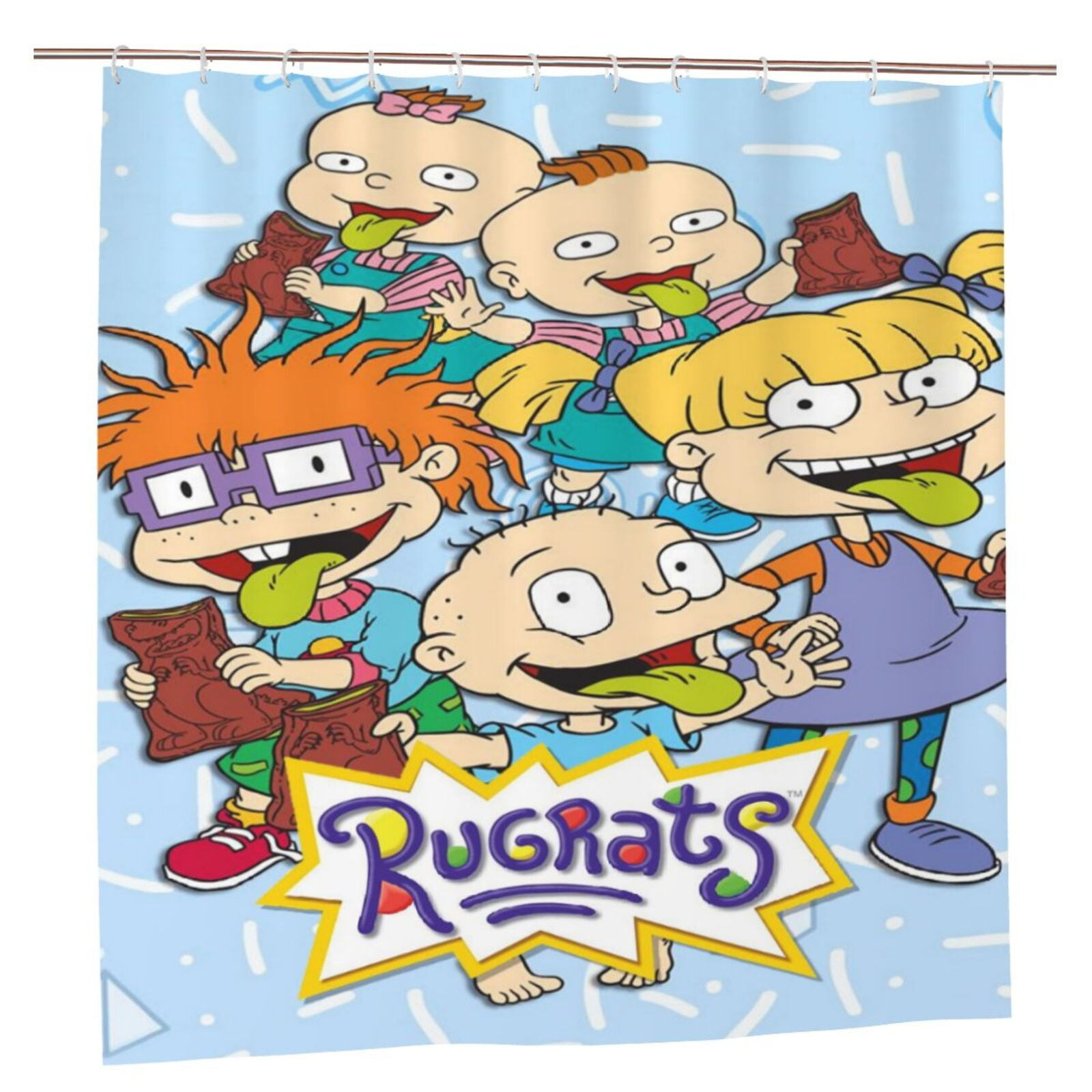 Rugrats Shower Curtain Set, Waterproof Fabric Kids Bathroom Decor ...