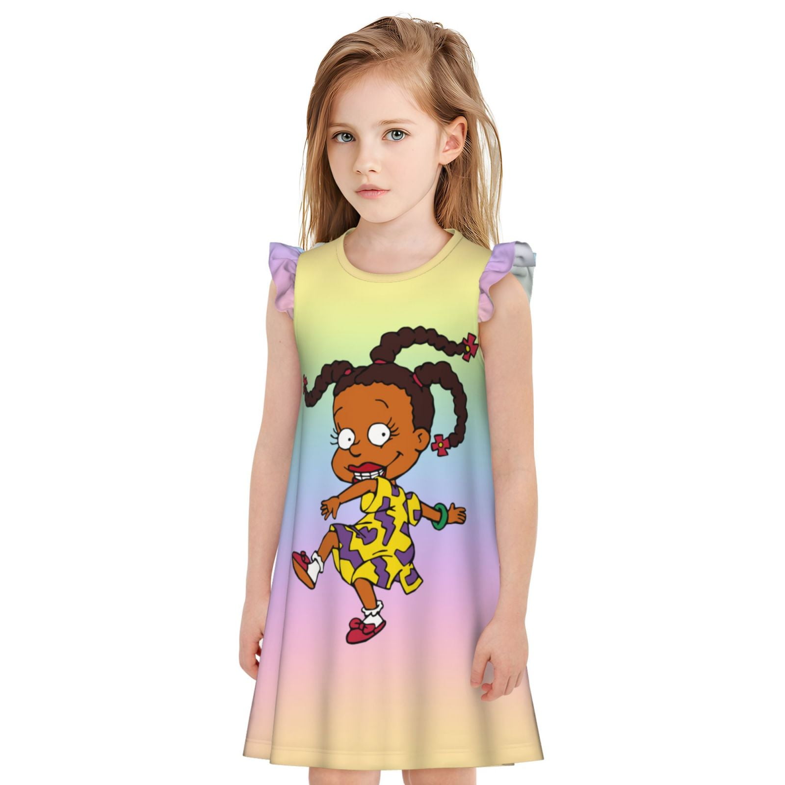 Rugrats Susie Carmichael Girl's Nightgowns Pajamas Dress Soft Children Nightdress Casual Summer ...