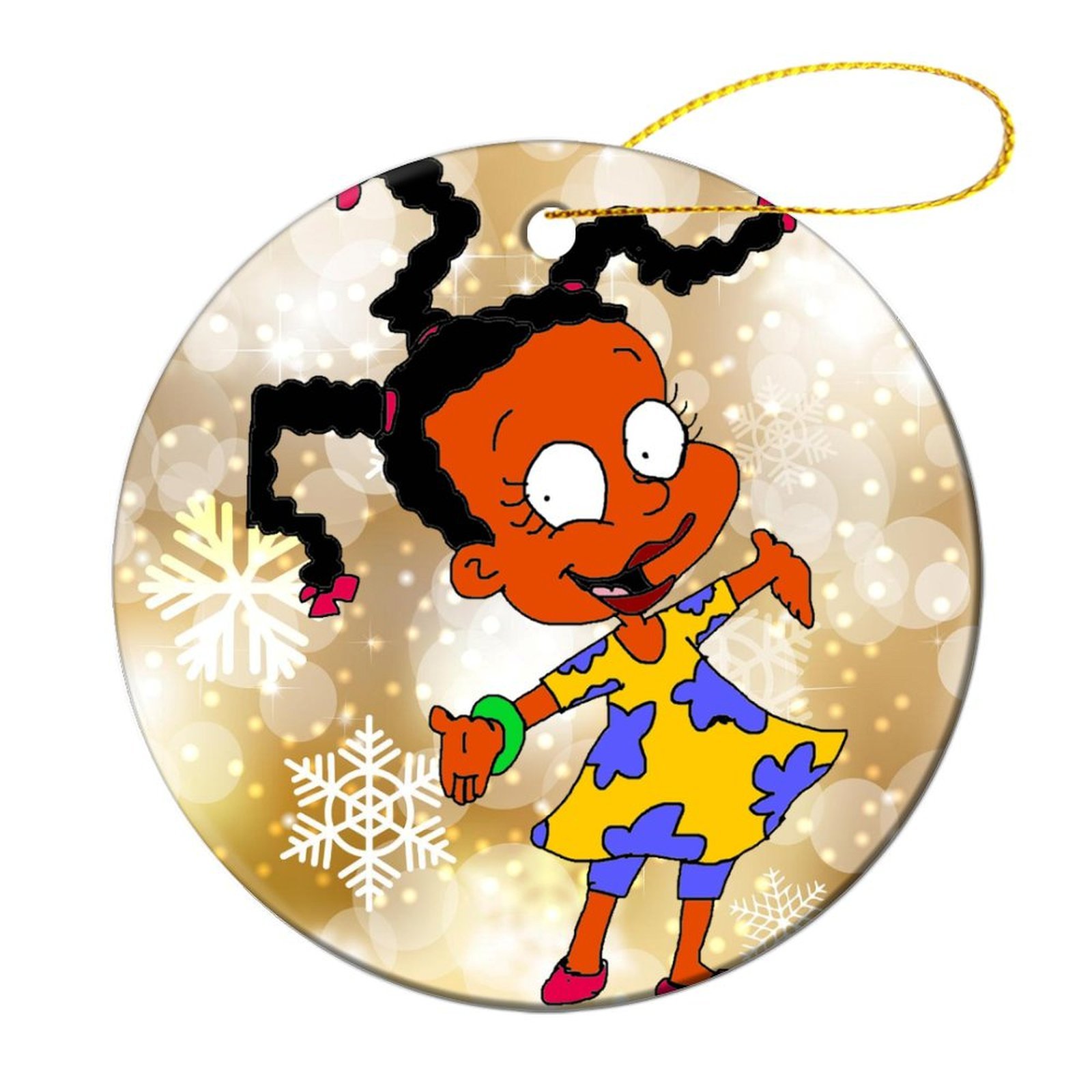 Rugrats Susie Carmichael Round Christmas Tree Hanging Decor Ceramic ...