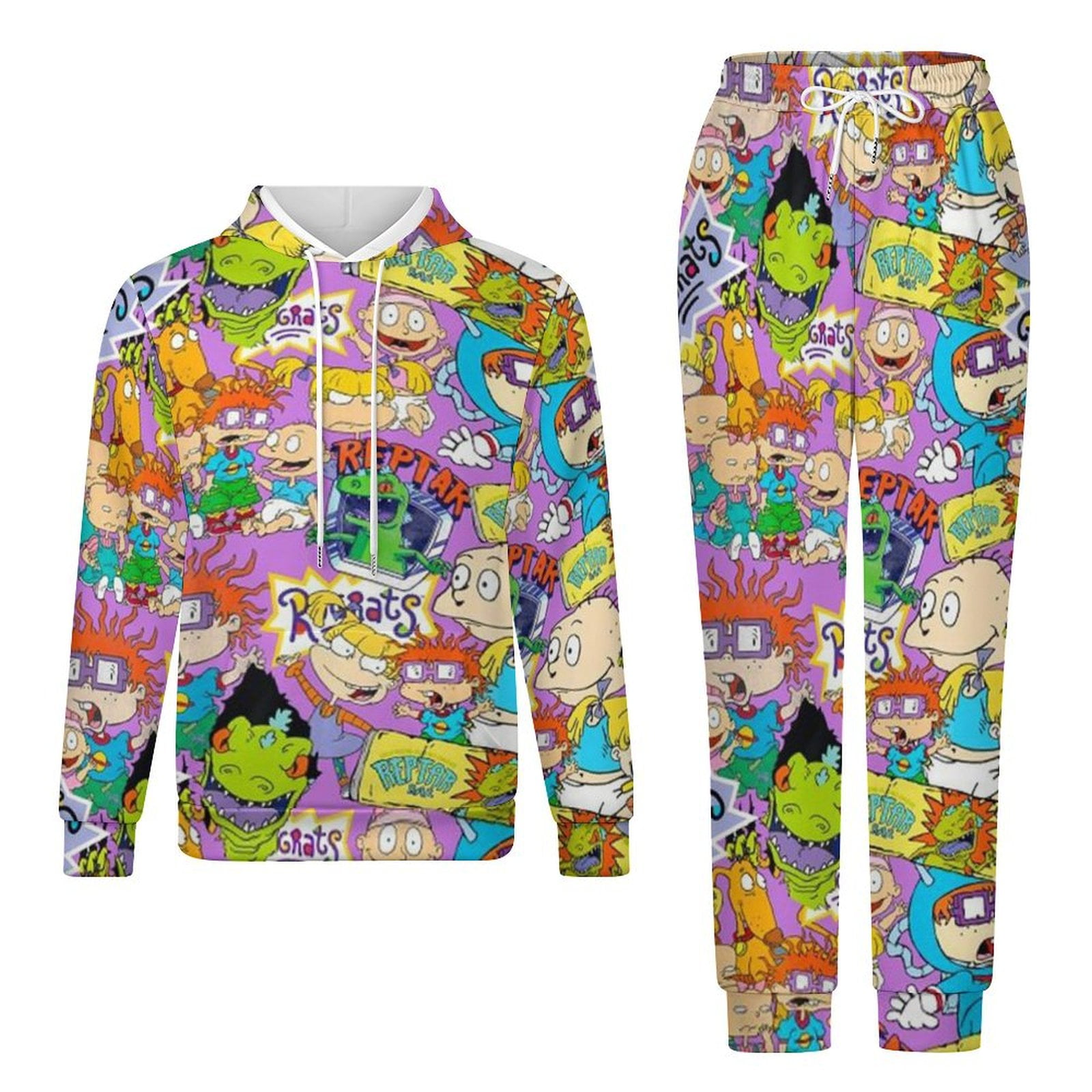 Rugrats Sweatshirt & Sweatpants Tracksuit Sets Printed Casual Pullover ...