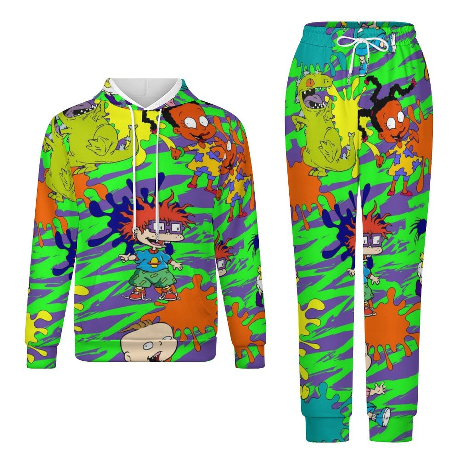 Rugrats Sweatshirt & Sweatpants Tracksuit Sets Printed Casual Pullover ...