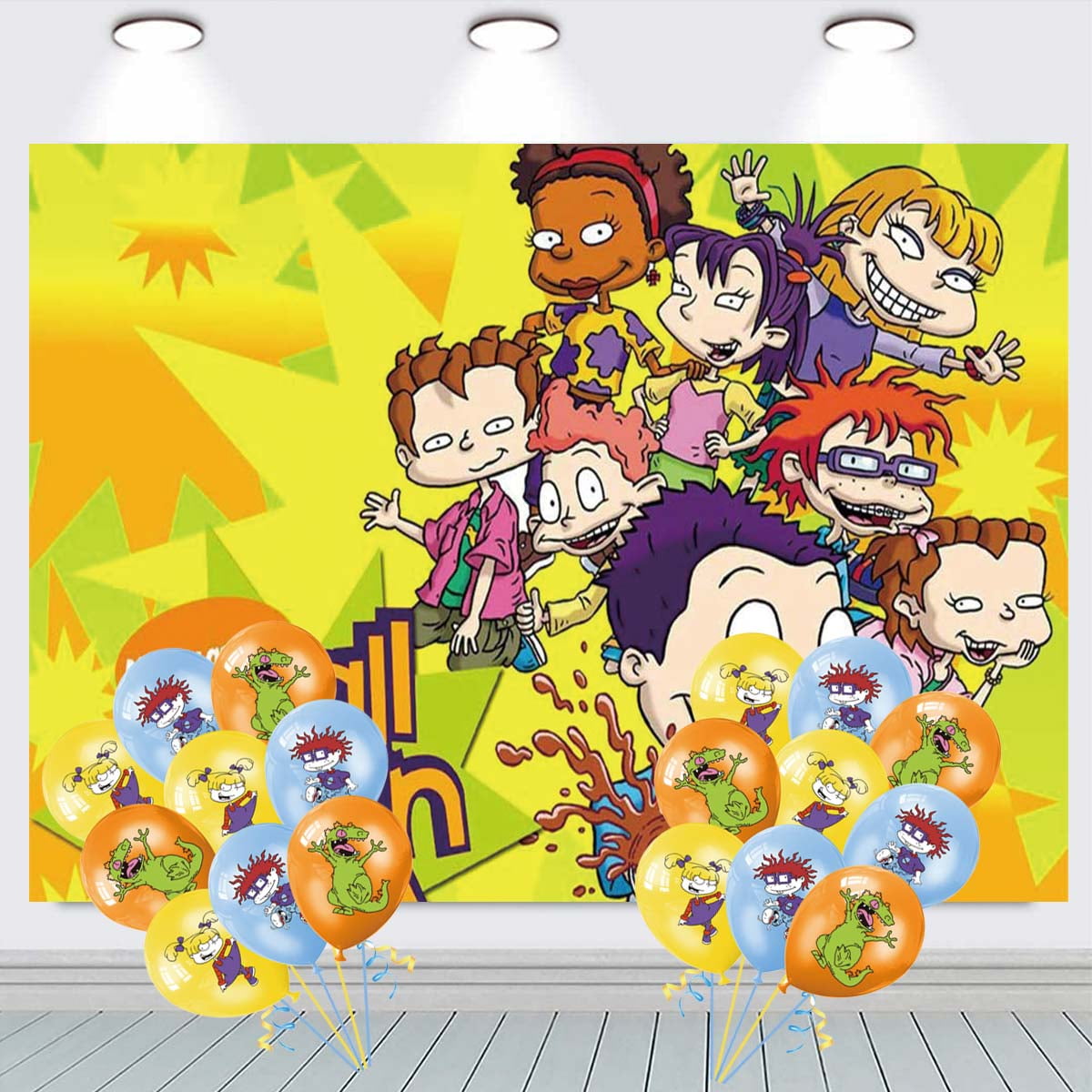 Rugrats Taspestry Poster Banner Backdrop Background Birthday Balloons ...