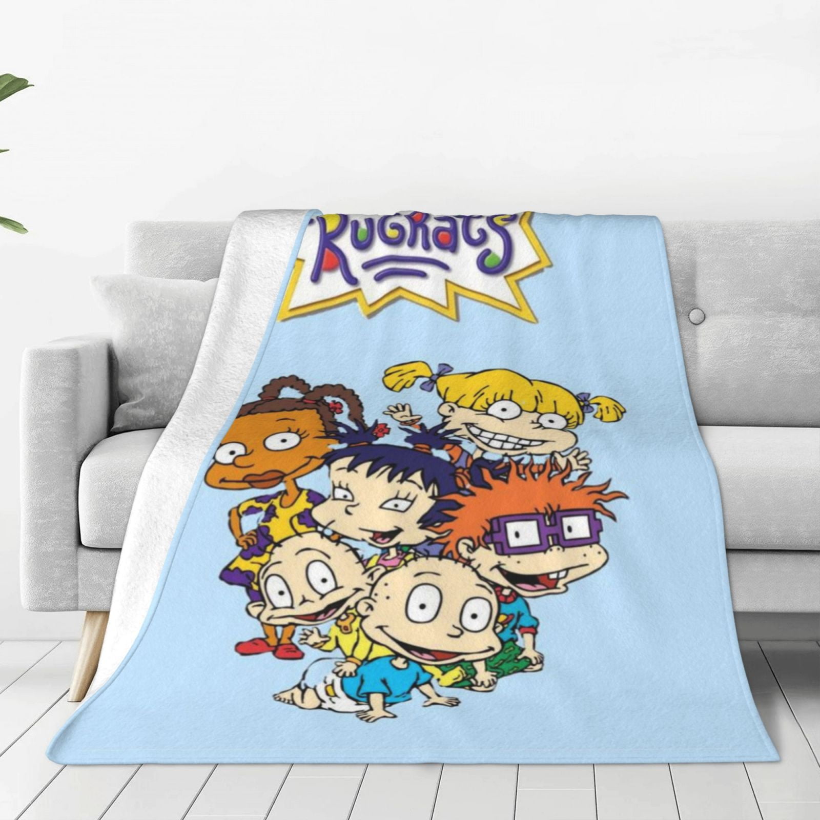 Rugrats Throw Blanket Couch Bed Sofa Soft Lightweight Warm Cozy Flannel ...