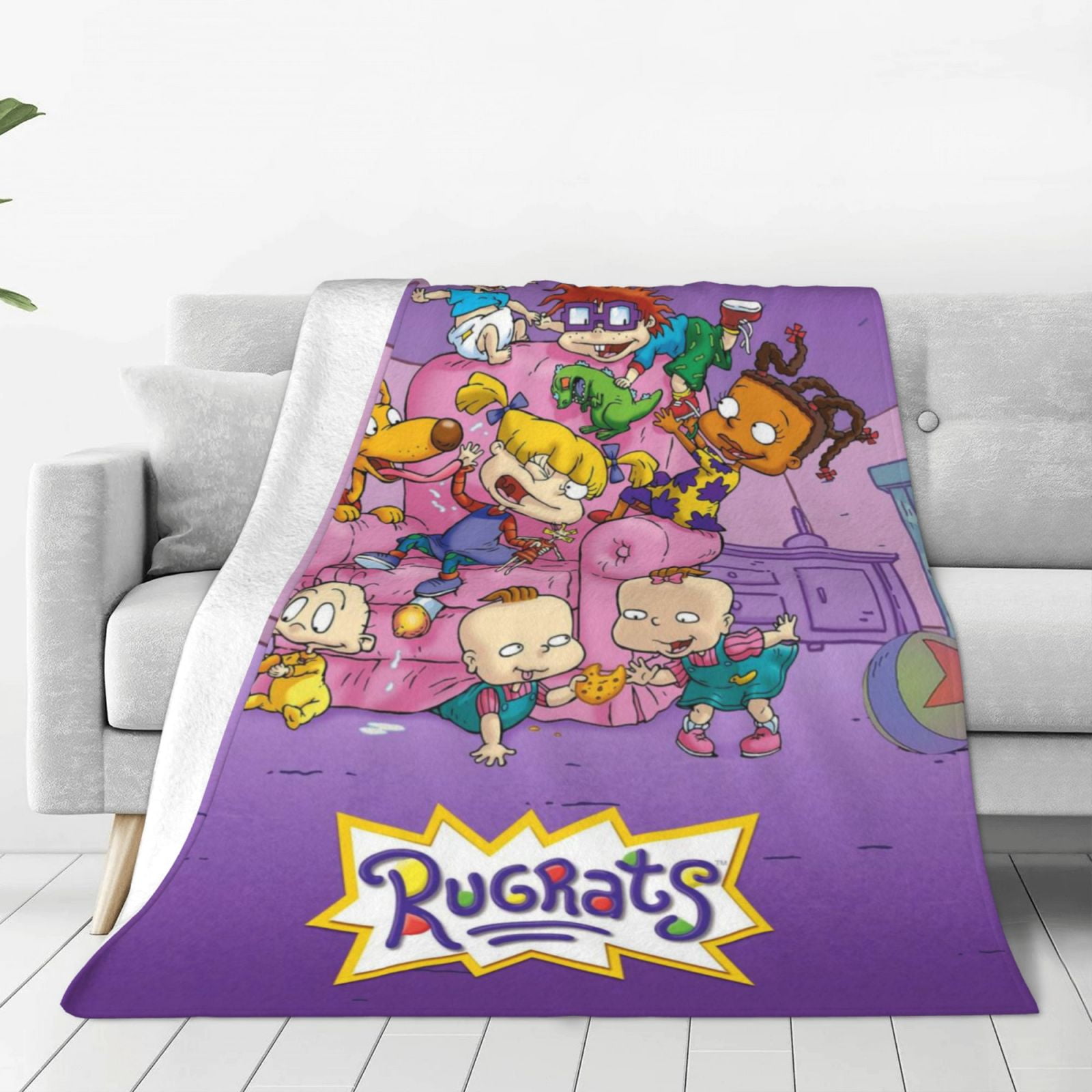Rugrats Throw Blanket Couch Bed Sofa Soft Lightweight Warm Cozy Flannel ...