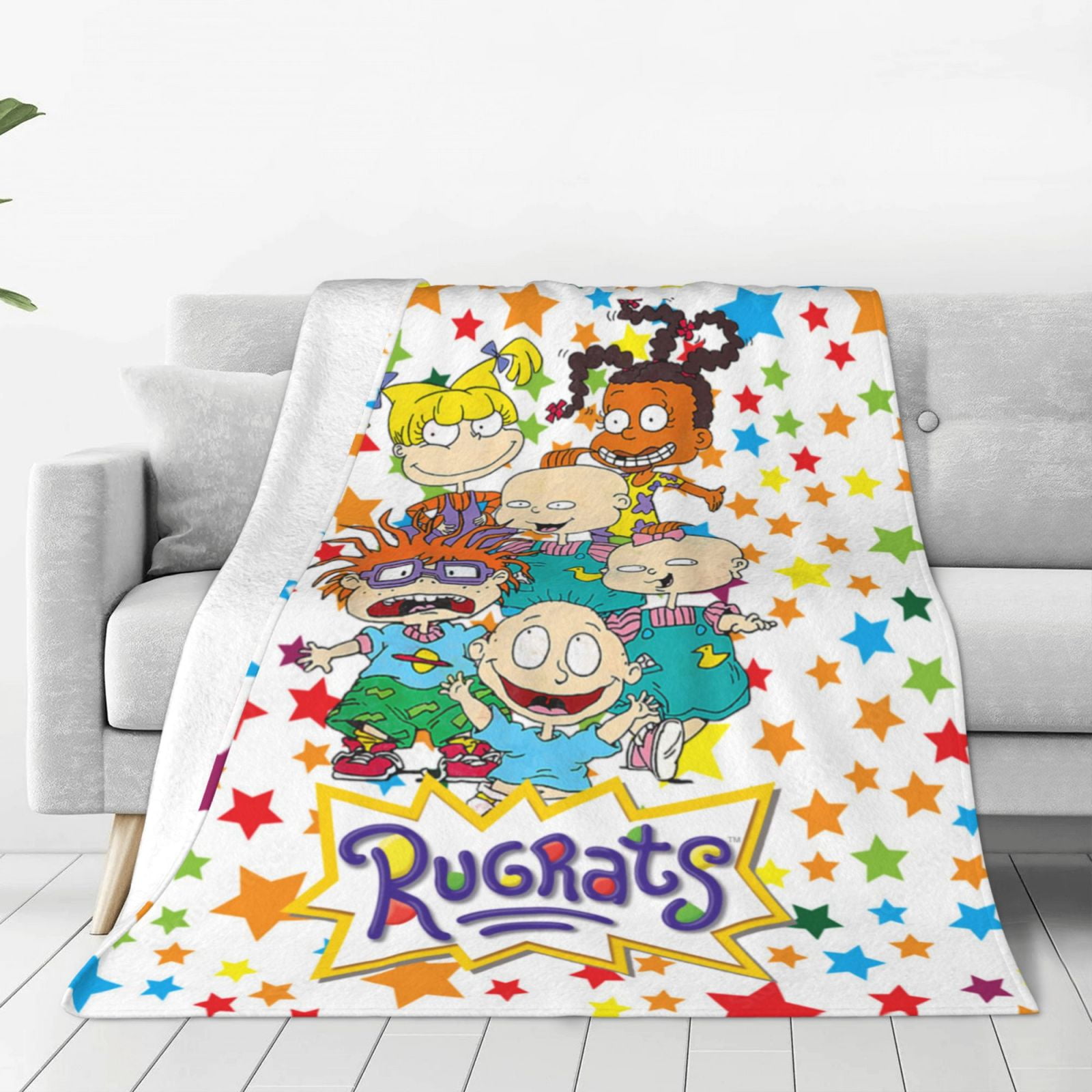 Rugrats Throw Blanket Couch Bed Sofa Soft Lightweight Warm Cozy Flannel ...