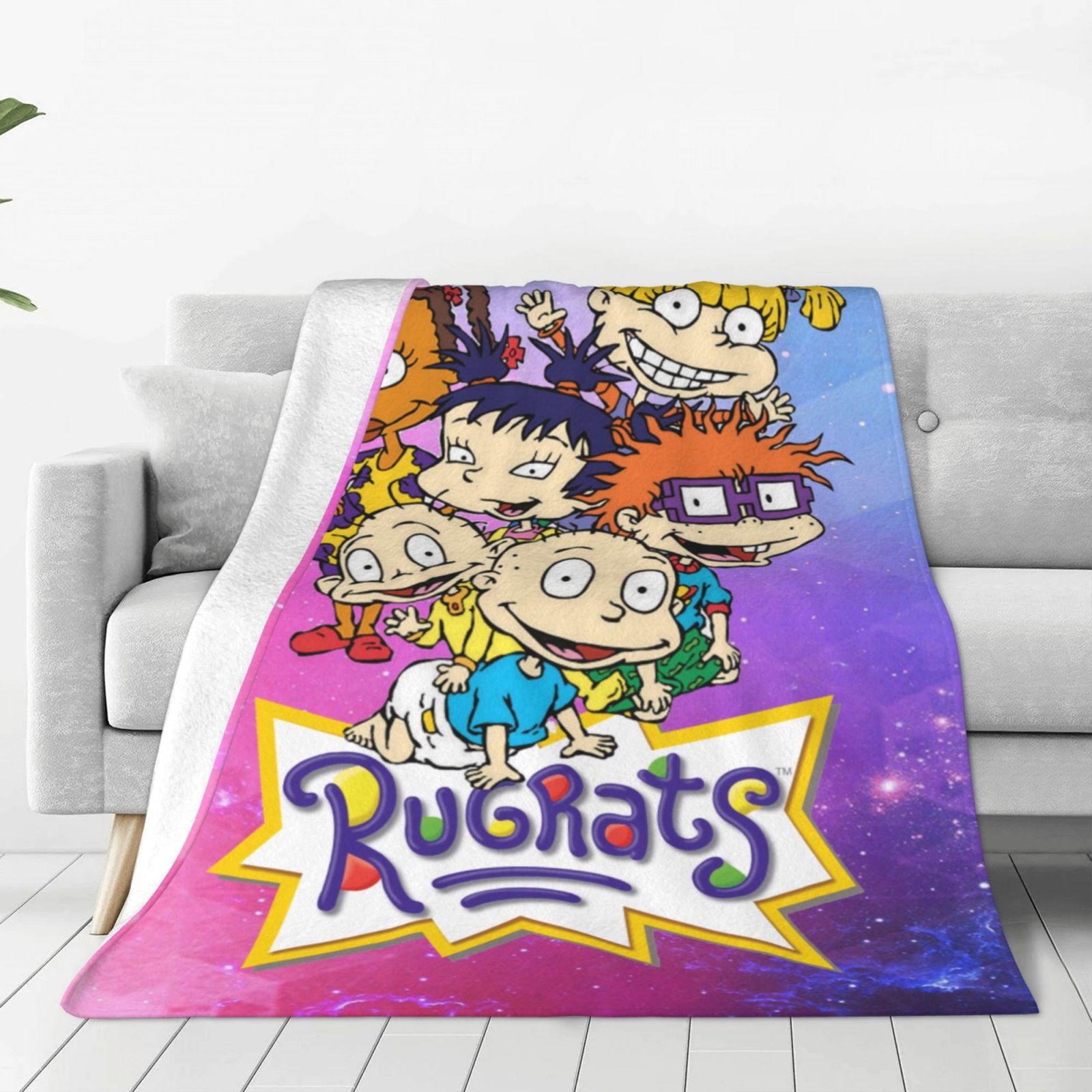 Rugrats Throw Blanket Couch Bed Sofa Soft Lightweight Warm Cozy Flannel ...