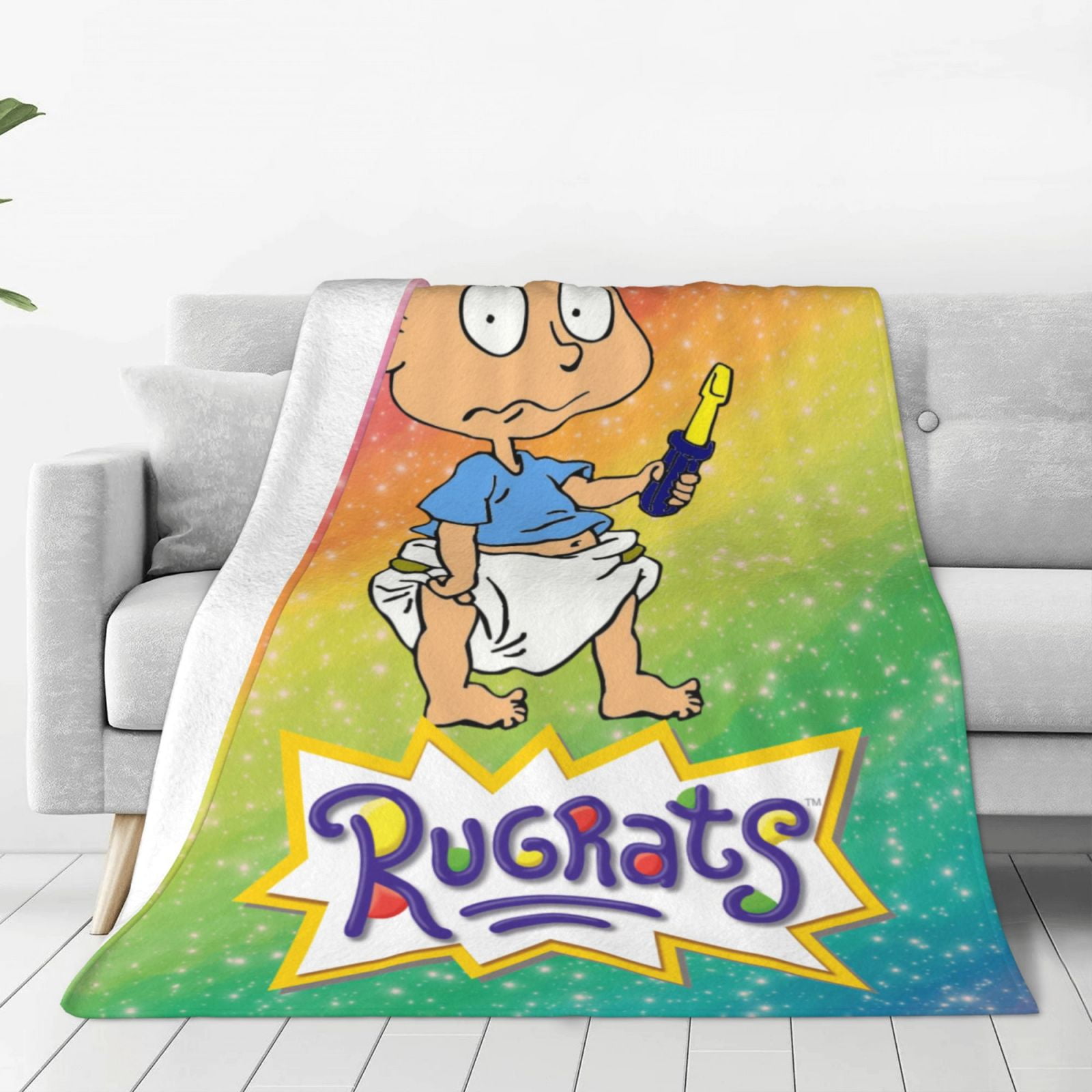 Rugrats Throw Blanket Couch Bed Sofa Soft Lightweight Warm Cozy Flannel ...