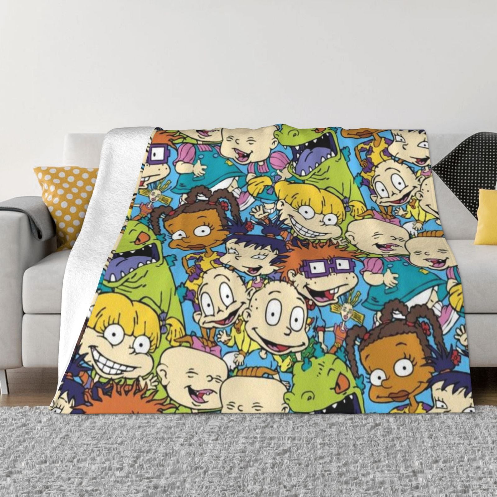 Rugrats Throw Blanket Couch Bed Sofa Soft Lightweight Warm Cozy Flannel ...