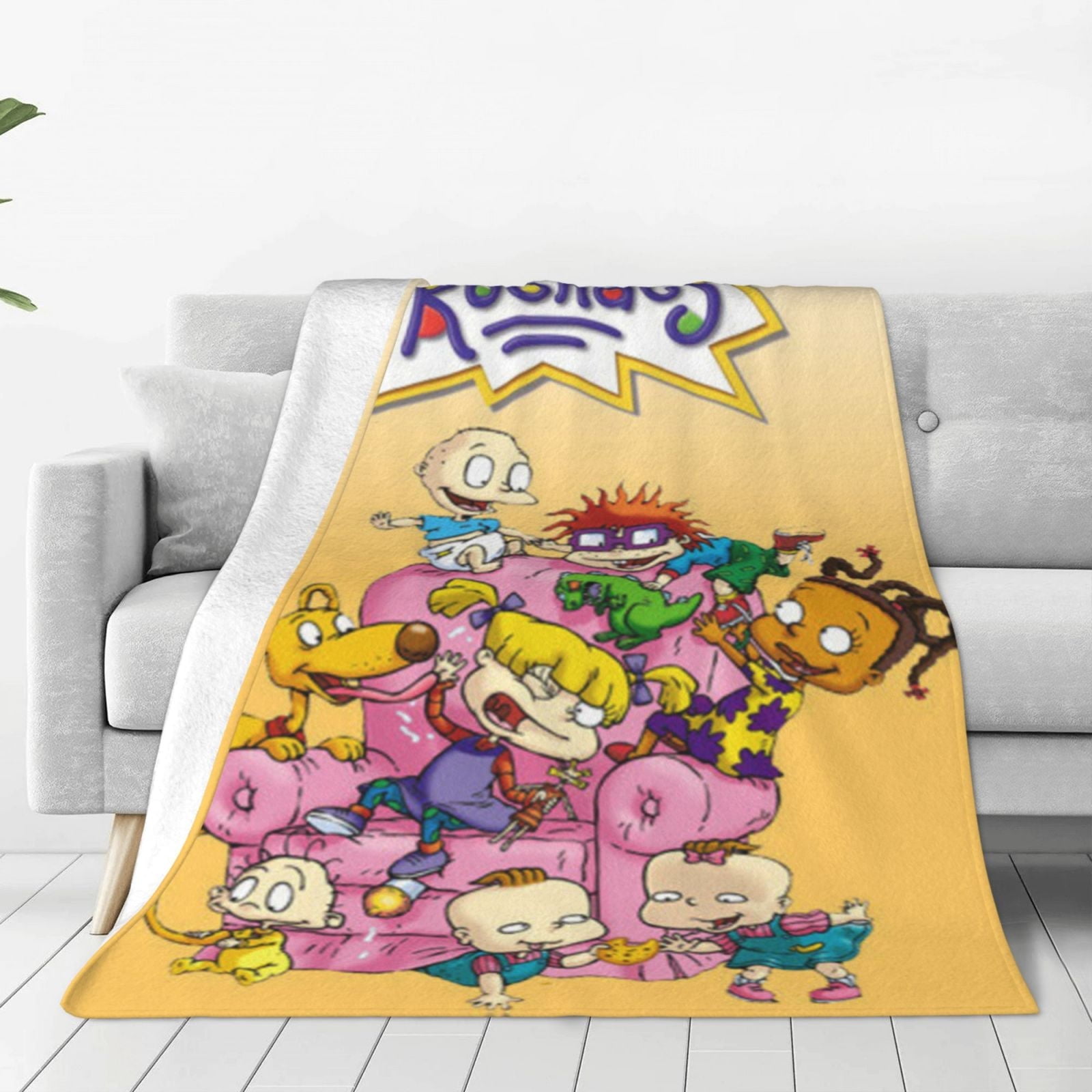 Rugrats Throw Blanket Couch Bed Sofa Soft Lightweight Warm Cozy Flannel ...