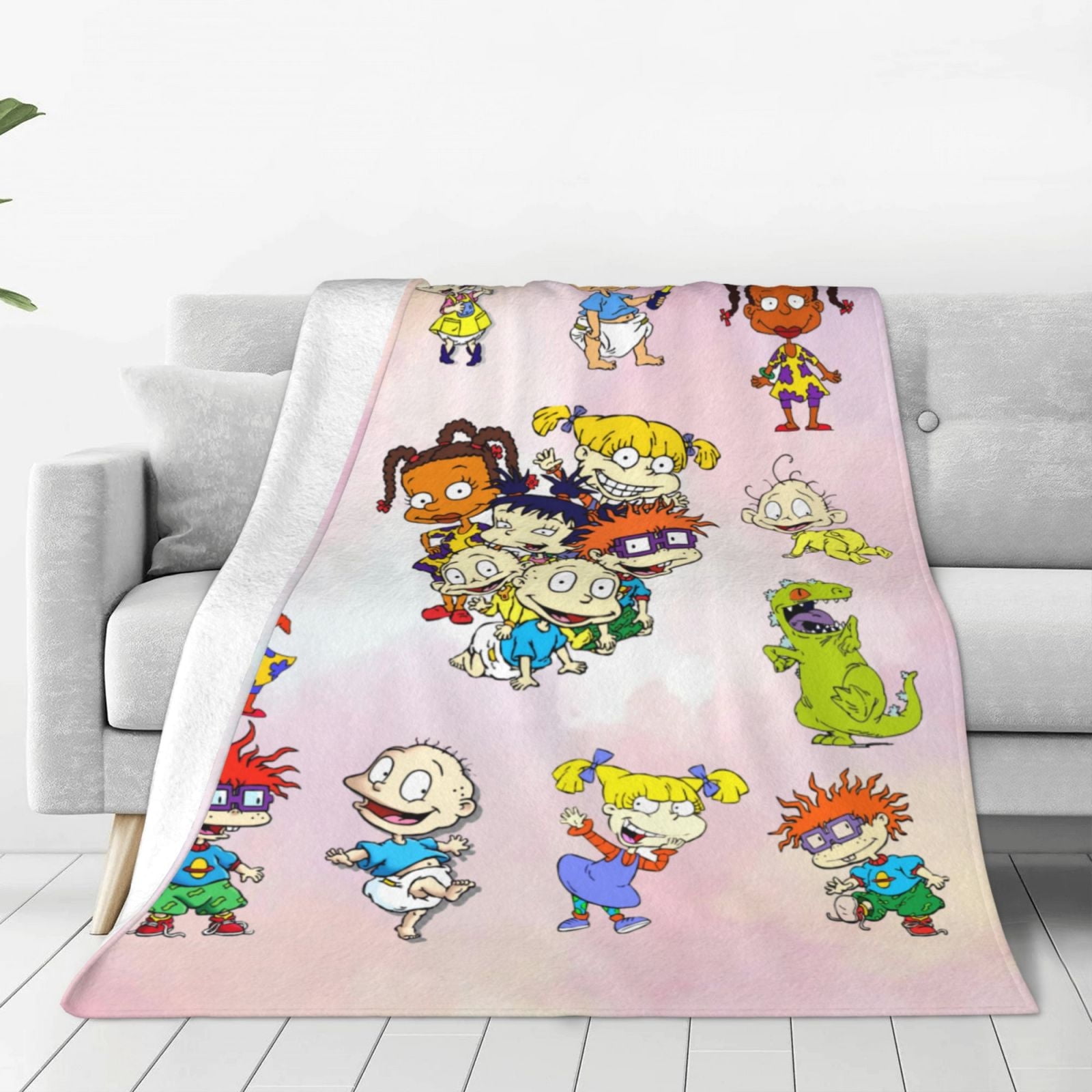 Rugrats Throw Blanket Couch Bed Sofa Soft Lightweight Warm Cozy Flannel ...