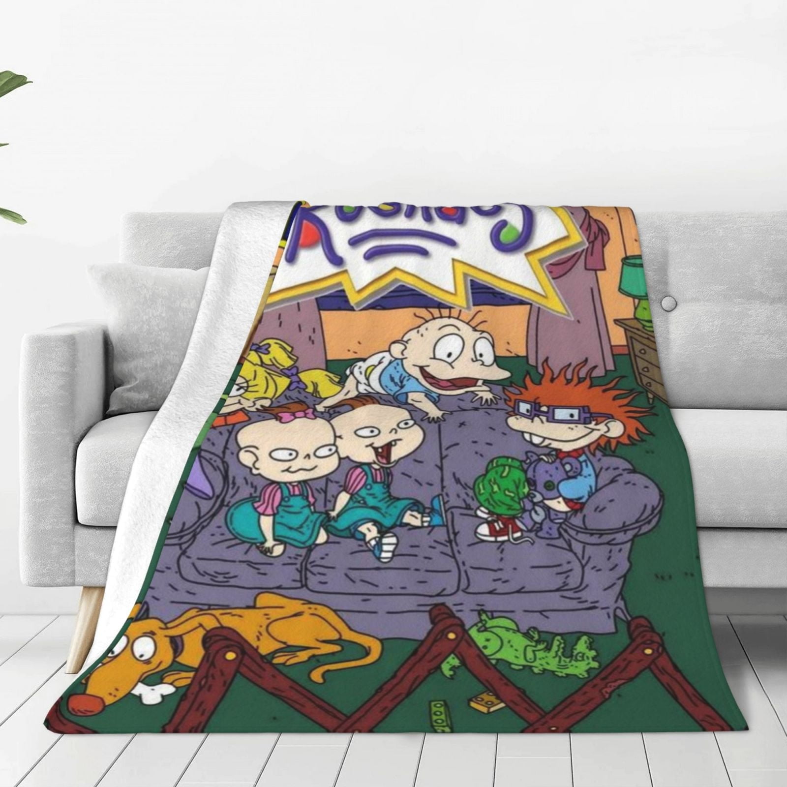 Rugrats Throw Blanket Couch Bed Sofa Soft Lightweight Warm Cozy Flannel ...