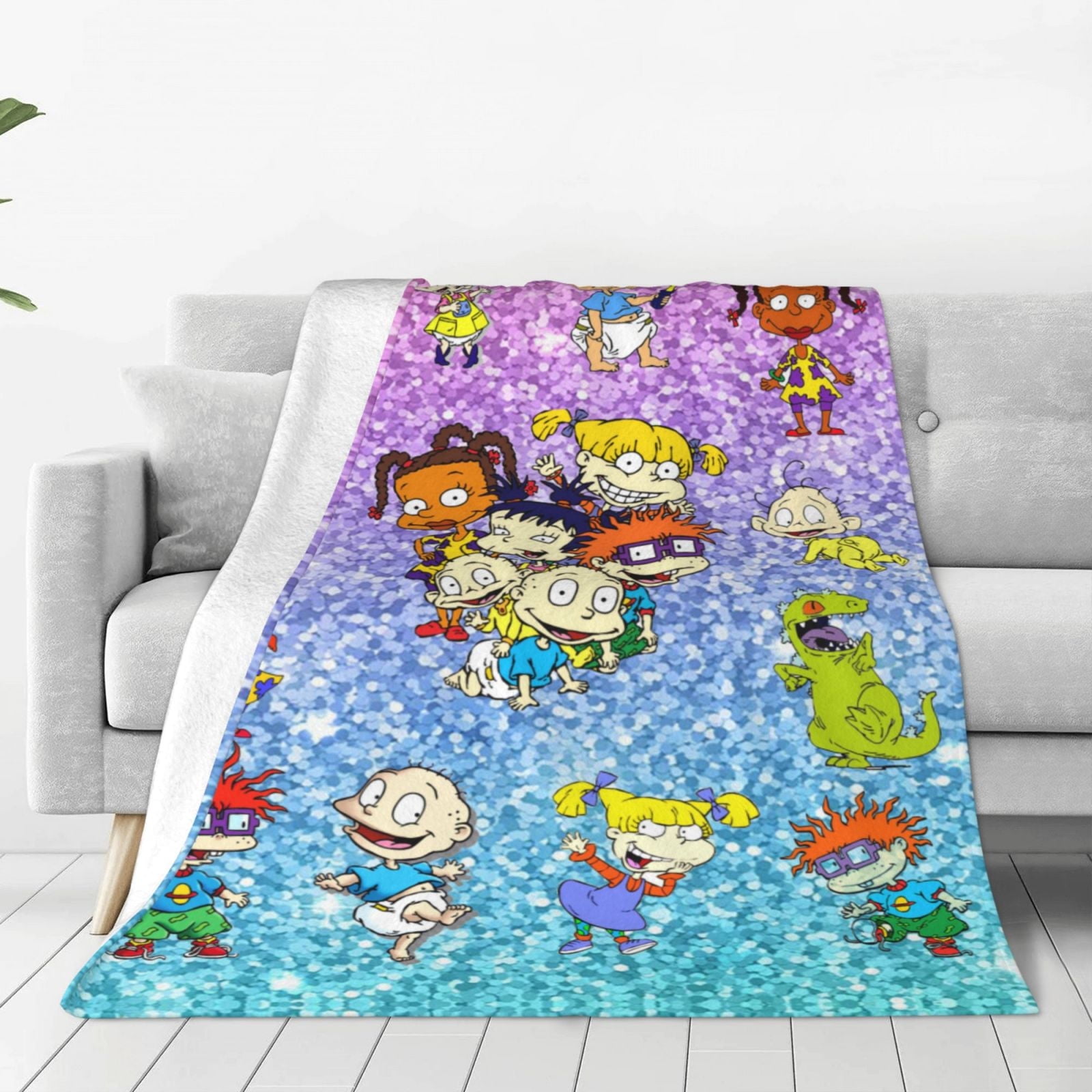 Rugrats Throw Blanket Couch Bed Sofa Soft Lightweight Warm Cozy Flannel ...